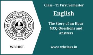 The Story of an Hour MCQ Questions and Answers Class 11 WBCHSE First ...