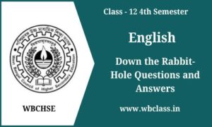 Down the Rabbit-Hole Questions and Answers | Class 12 4th semester English